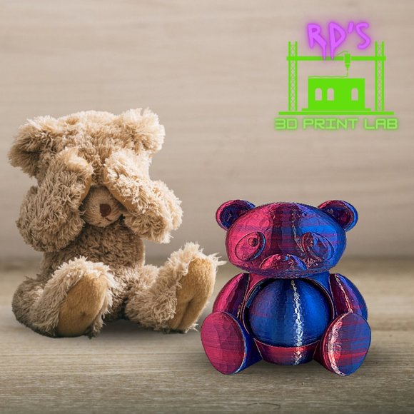 RD3D PRINT LAB | Toys | Teddy Bear 3d Printed Figure With Secret ...